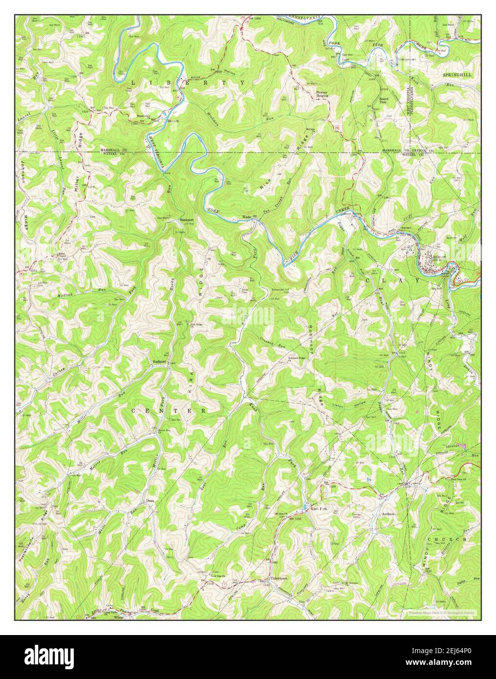 Littleton, West Virginia, map 1960, 1:24000, United States of America ...