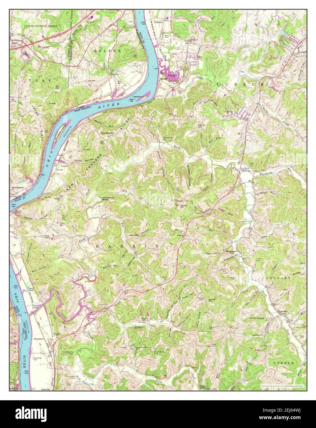 Lubeck, West Virginia, map 1961, 1:24000, United States of America by ...