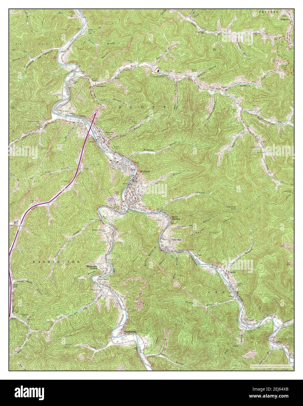 Madison, West Virginia, map 1962, 1:24000, United States of America by ...