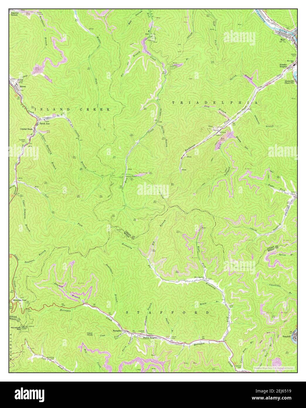 Man, West Virginia, map 1963, 1:24000, United States of America by ...