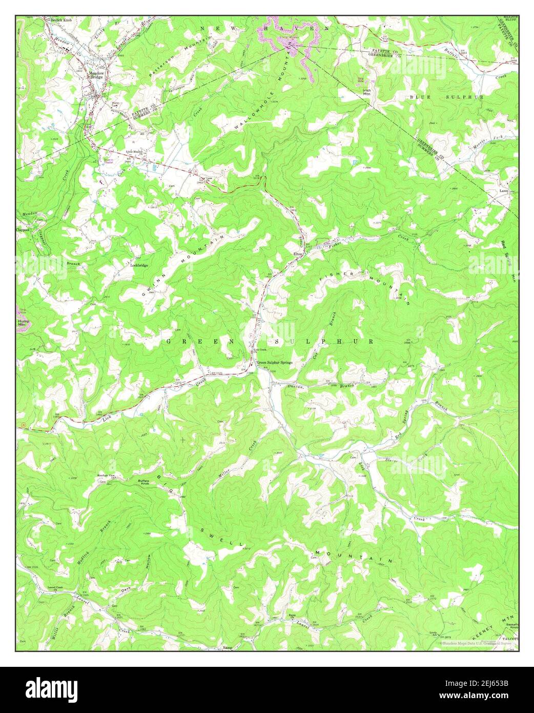 Meadow Bridge, West Virginia, map 1969, 1:24000, United States of ...
