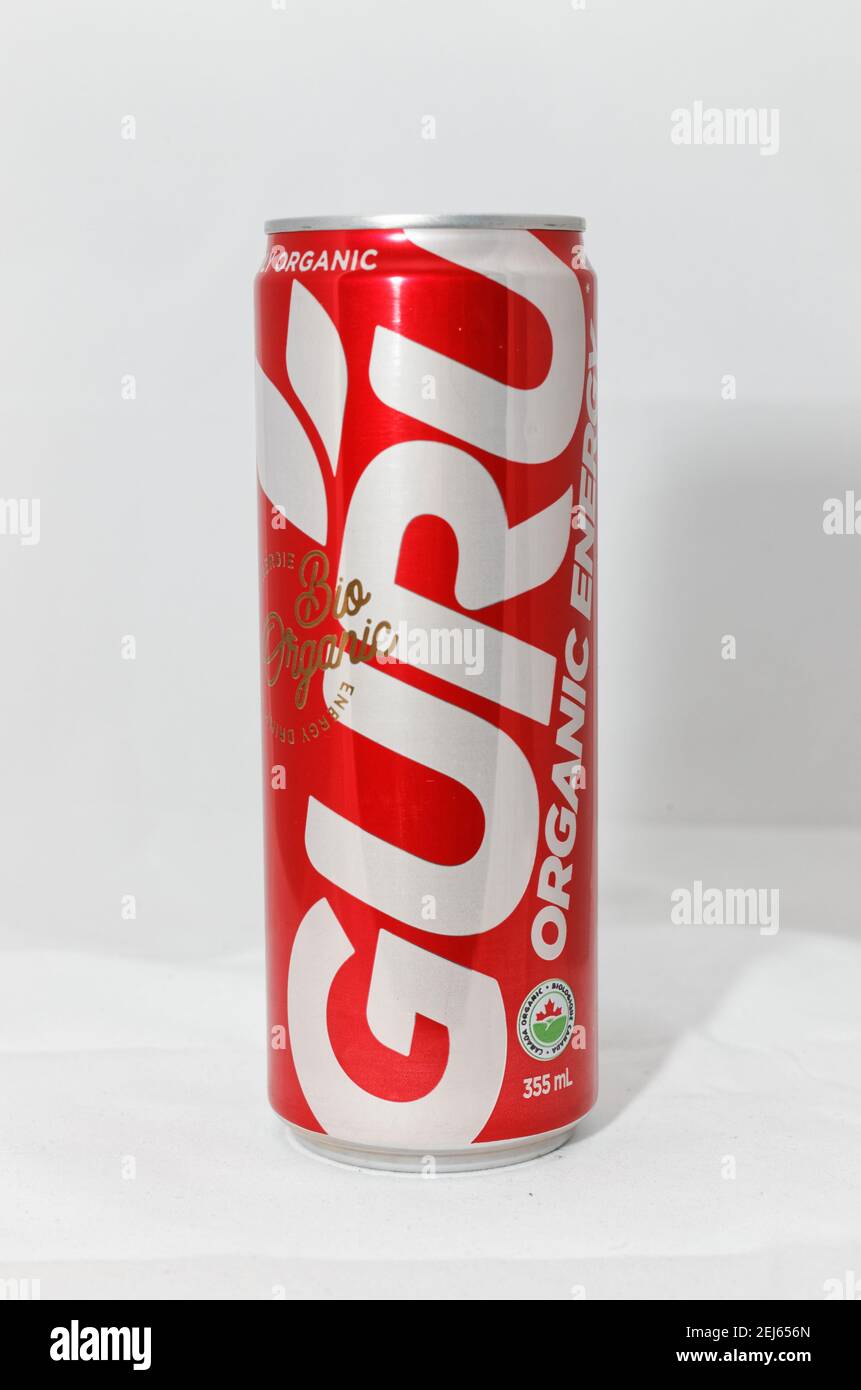 A can of Guru energy drink. Quebec,Canada Stock Photo - Alamy