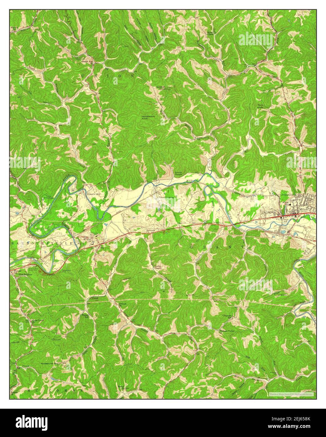 Milton, West Virginia, map 1958, 1:24000, United States of America by ...