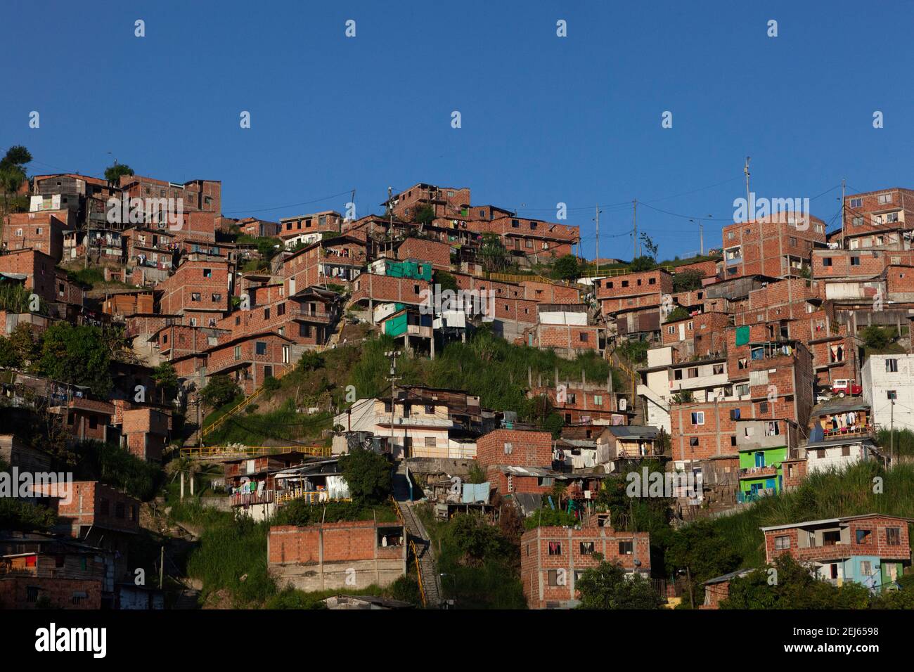 Colombia Medellin Slum in Medellin Stock Photo - Alamy