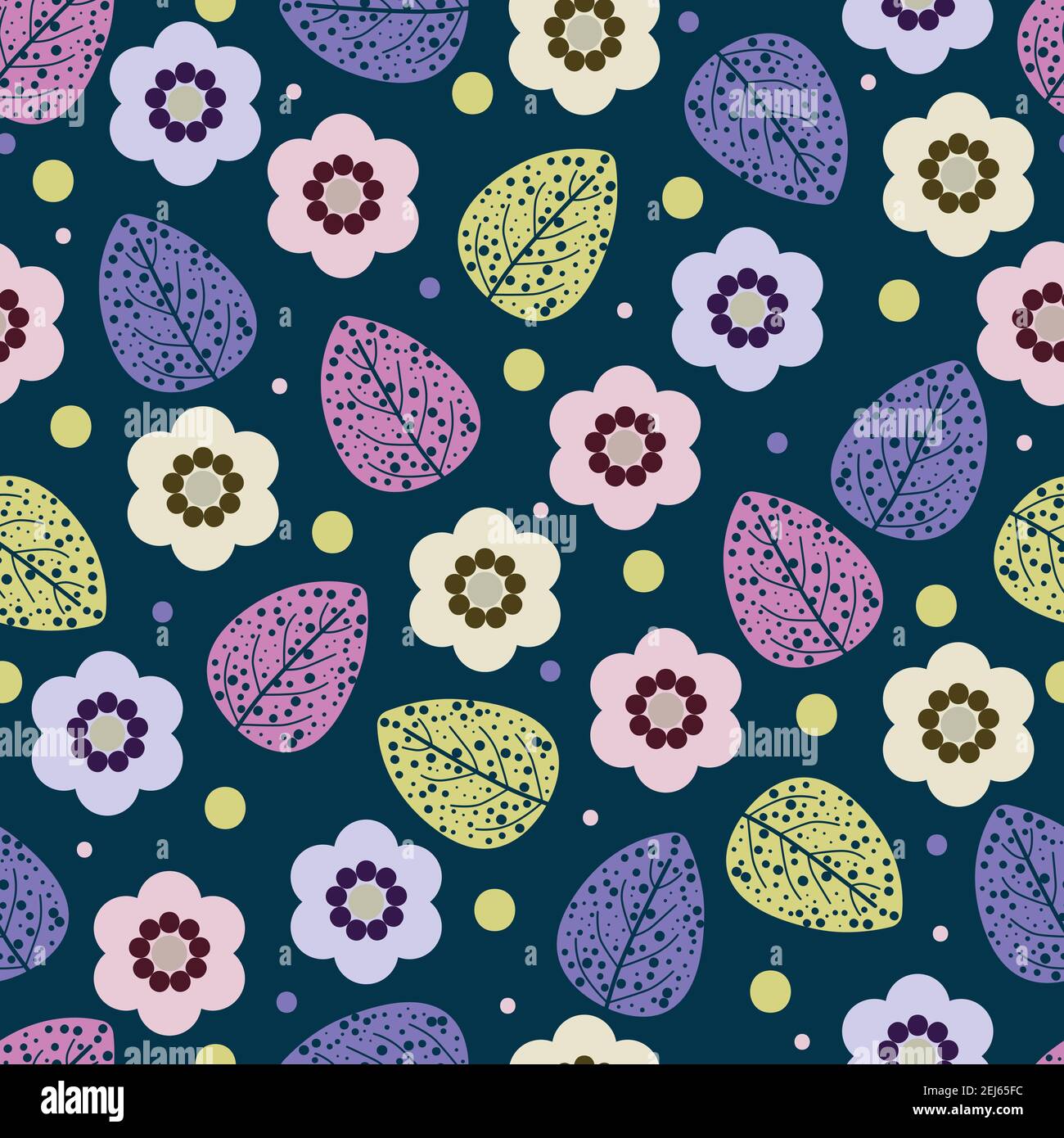 Blue flower patterns on Stock Vector Images - Alamy