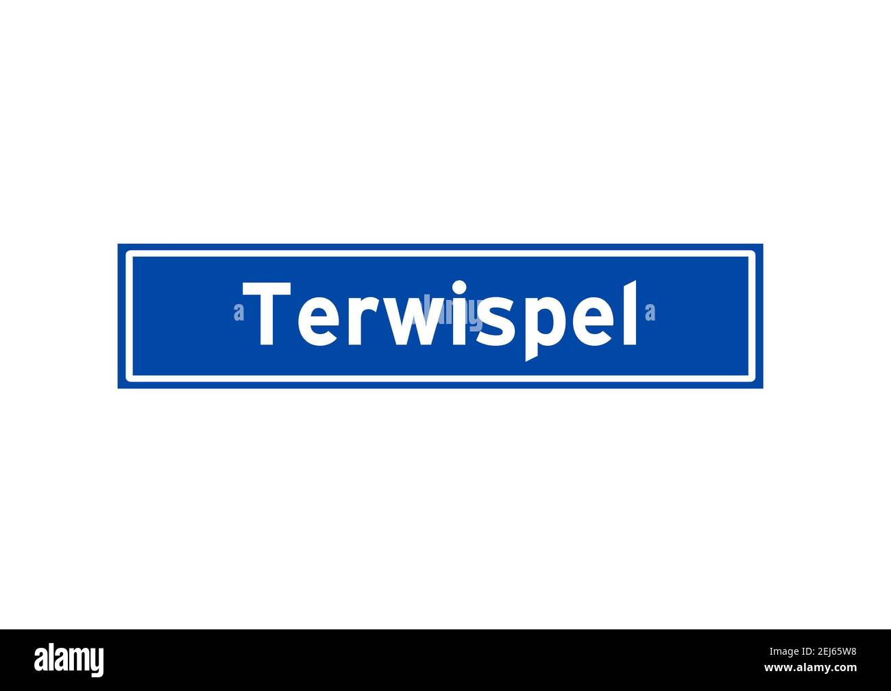 Terwispel isolated Dutch place name sign. City sign from the ...