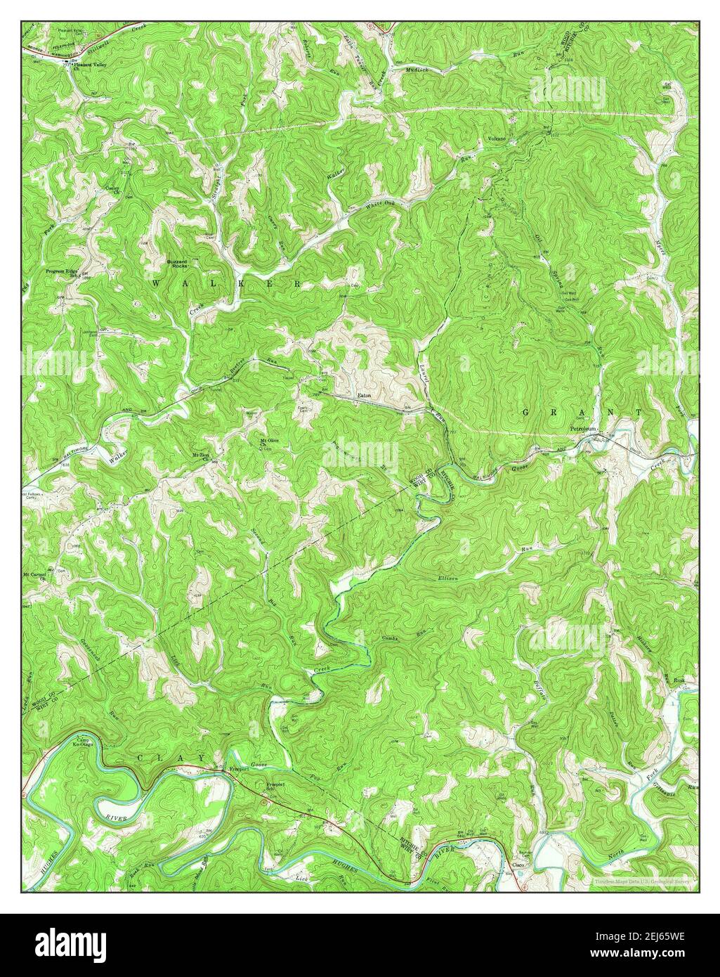 Petroleum, West Virginia, map 1957, 1:24000, United States of America ...