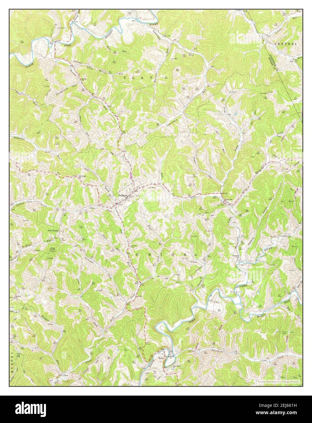 Pullman, West Virginia, map 1964, 1:24000, United States of America by ...