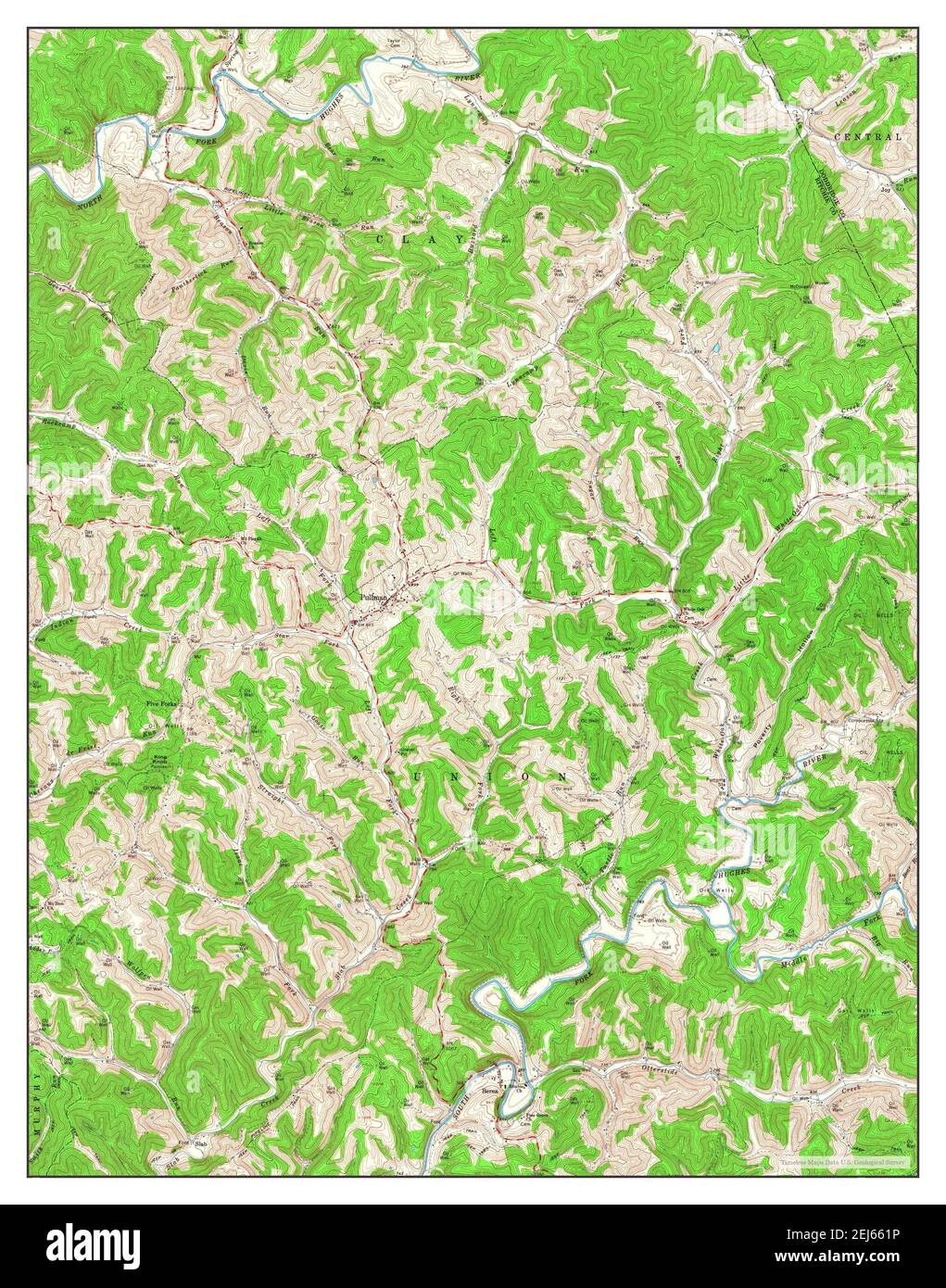 Pullman, West Virginia, map 1964, 1:24000, United States of America by ...