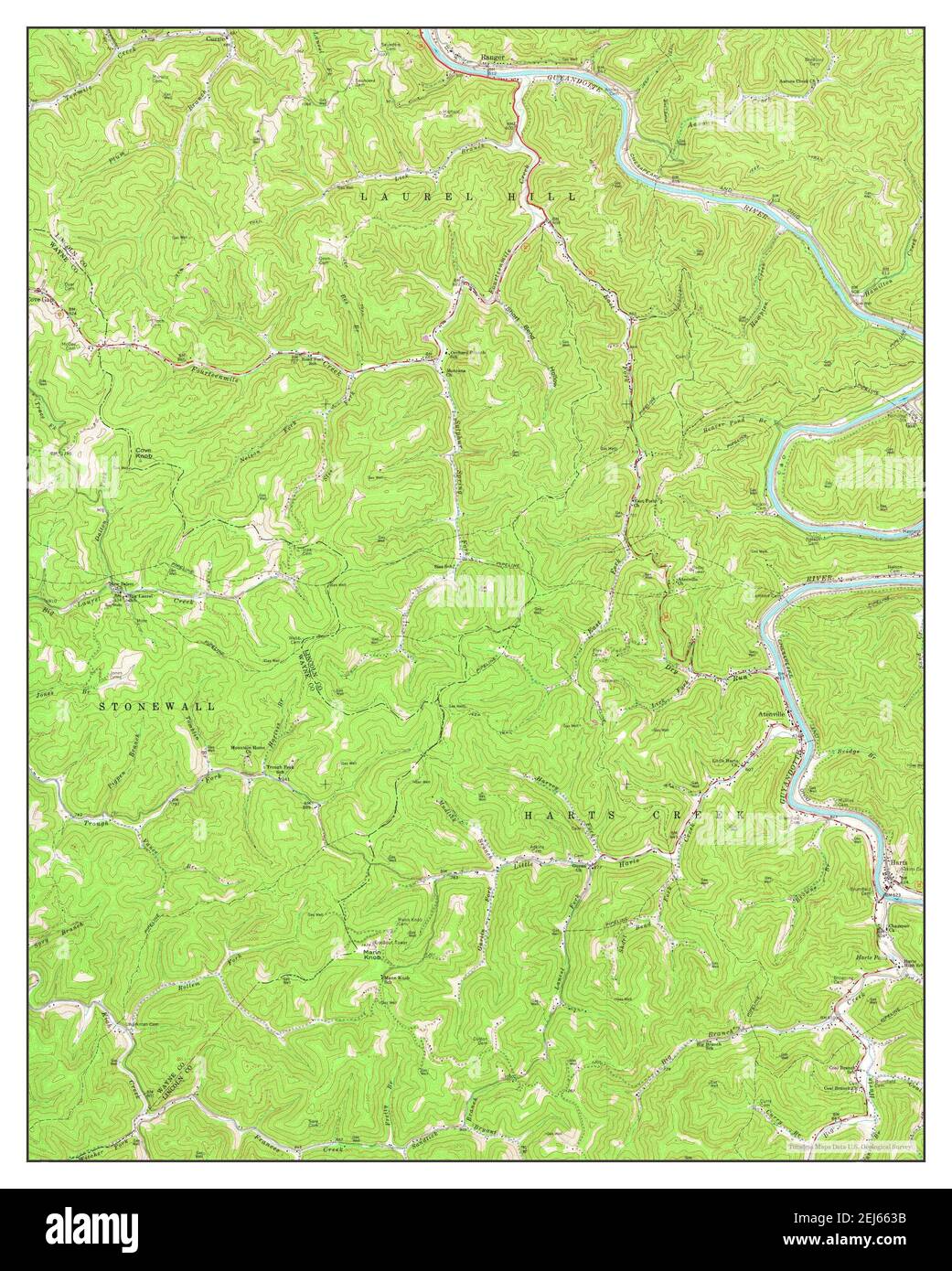 Ranger, West Virginia, map 1962, 1:24000, United States of America by ...