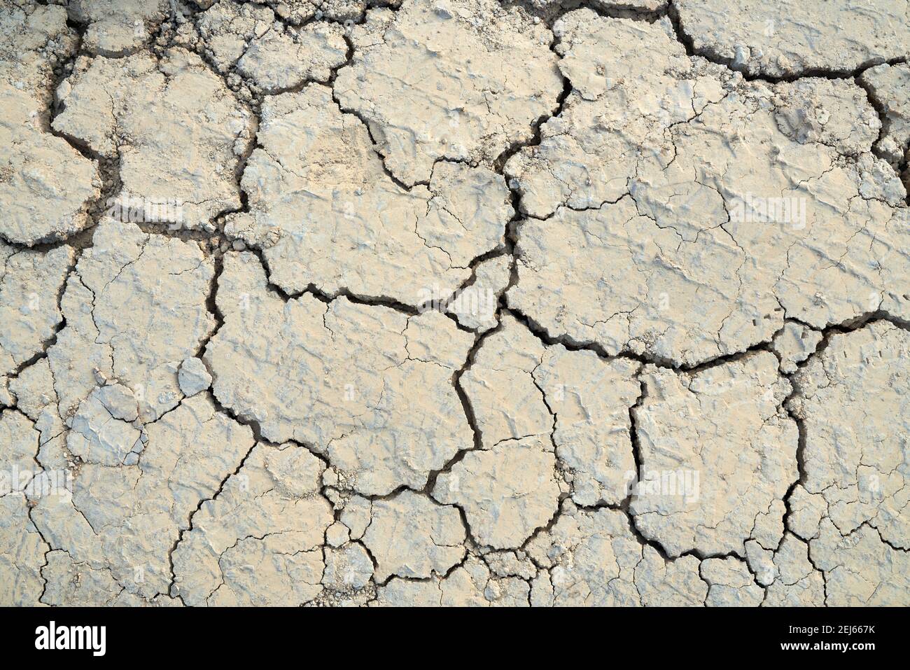 Top view dry soil and cracks. Concept of drought in desert Stock Photo ...