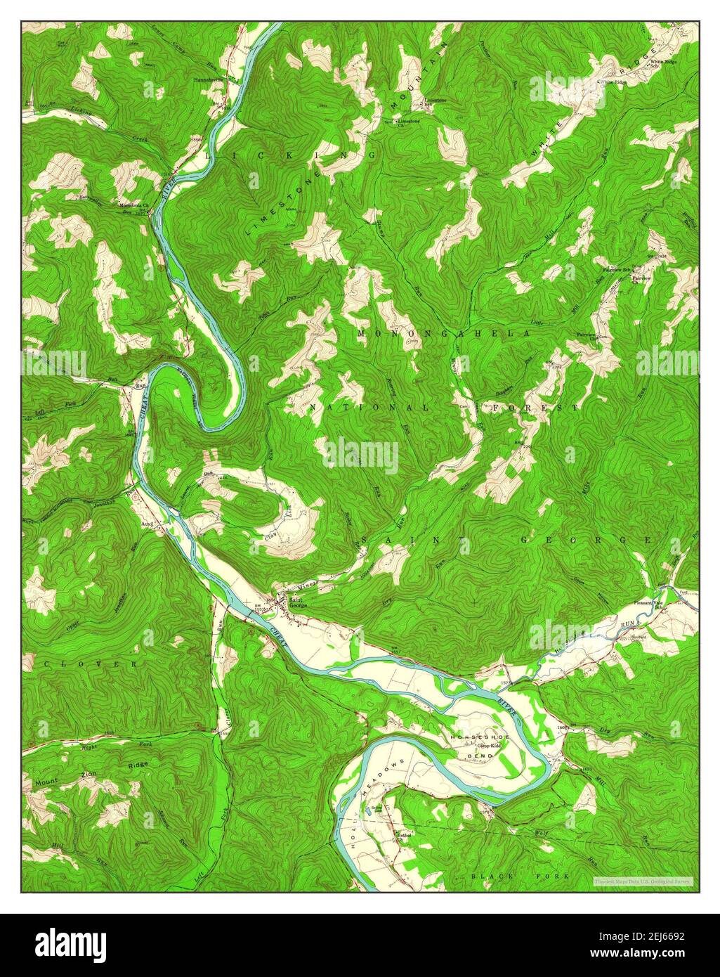 Saint George, West Virginia, map 1959, 1:24000, United States of ...