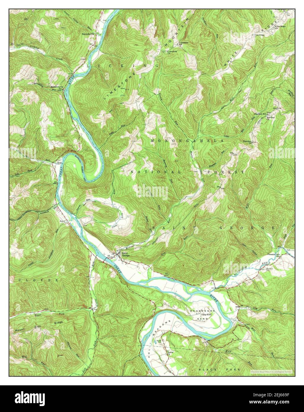 Saint George, West Virginia, map 1959, 1:24000, United States of ...