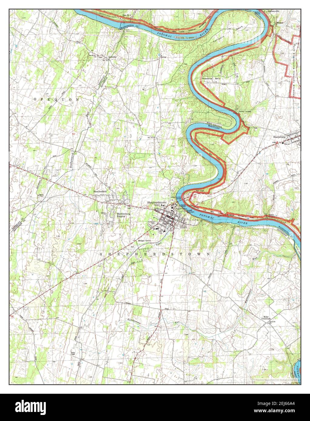 Shepherdstown, West Virginia, map 1994, 1:24000, United States of ...