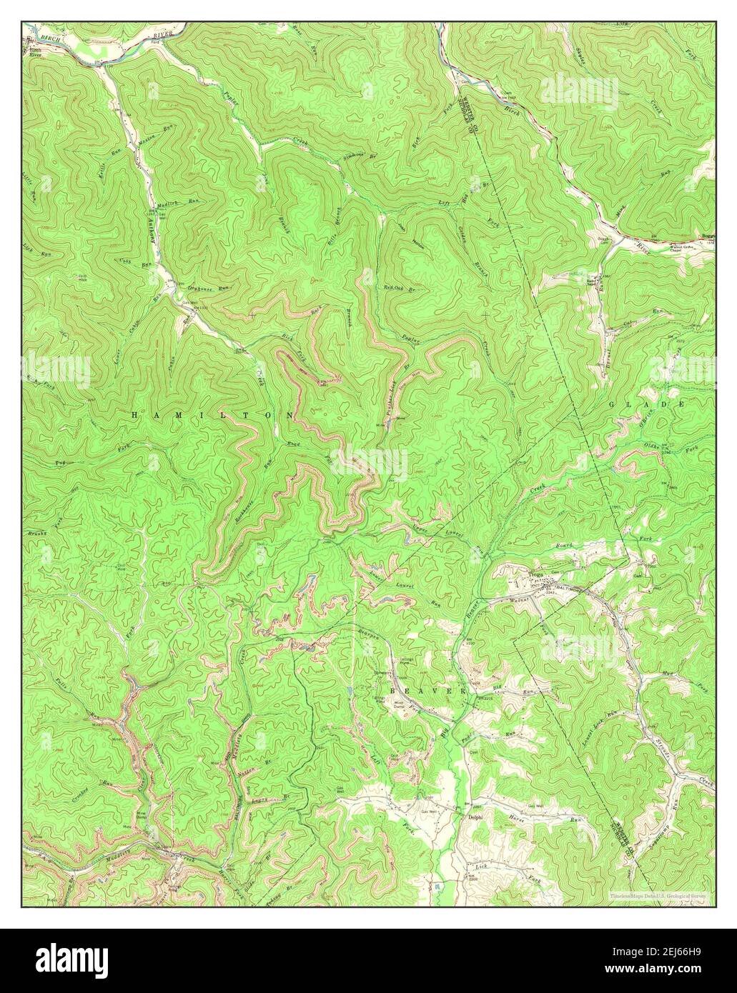 Tioga, West Virginia, map 1966, 1:24000, United States of America by ...