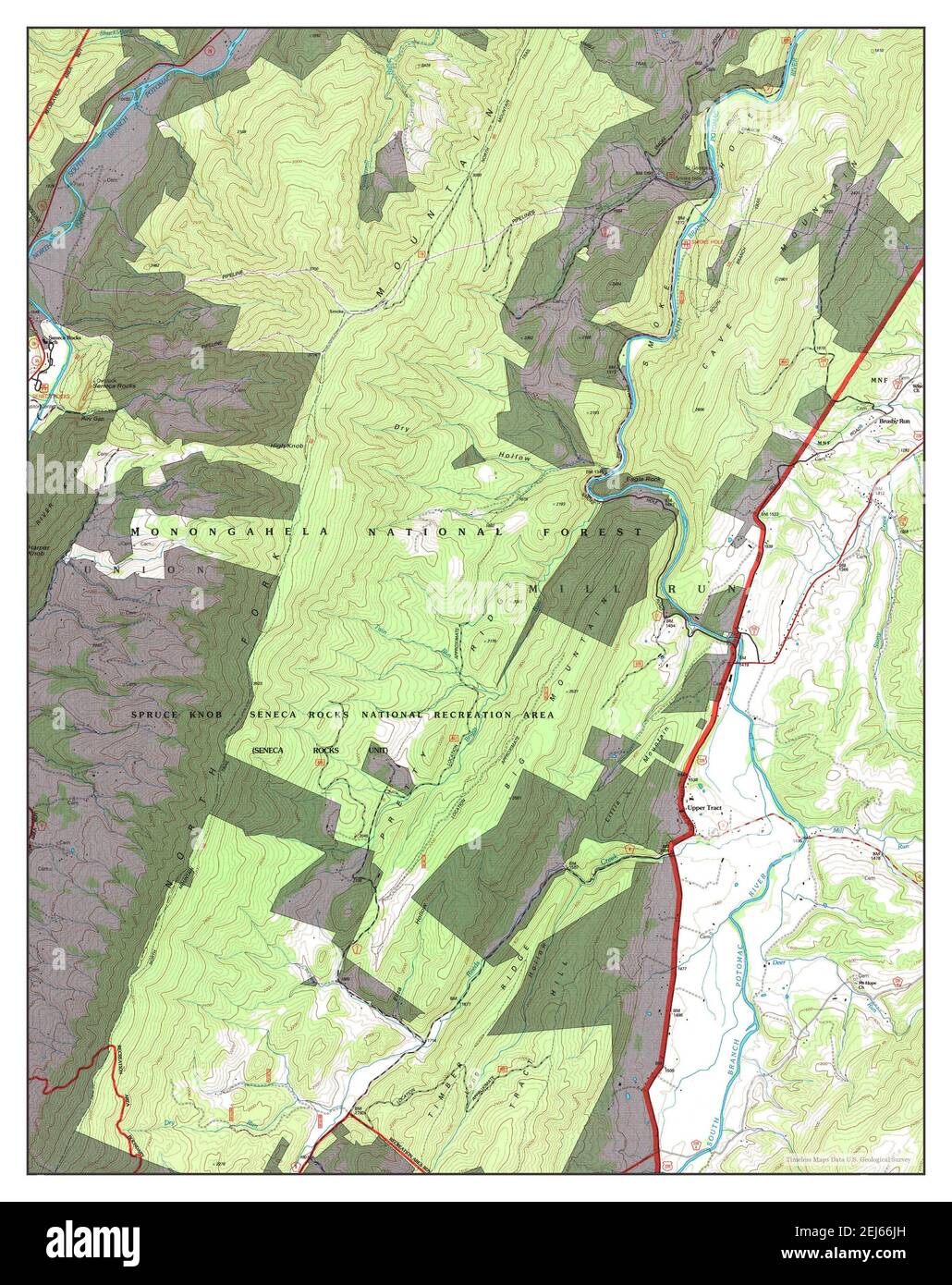 Upper Tract, West Virginia, map 1995, 1:24000, United States of America ...