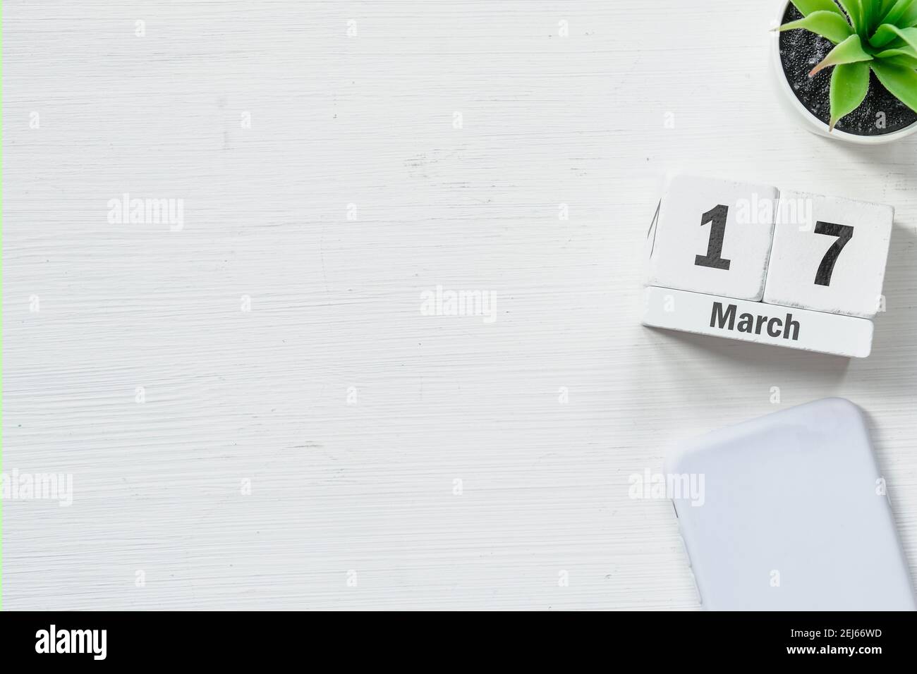 17 seventeenth day of Spring month calendar march with copy space Stock ...