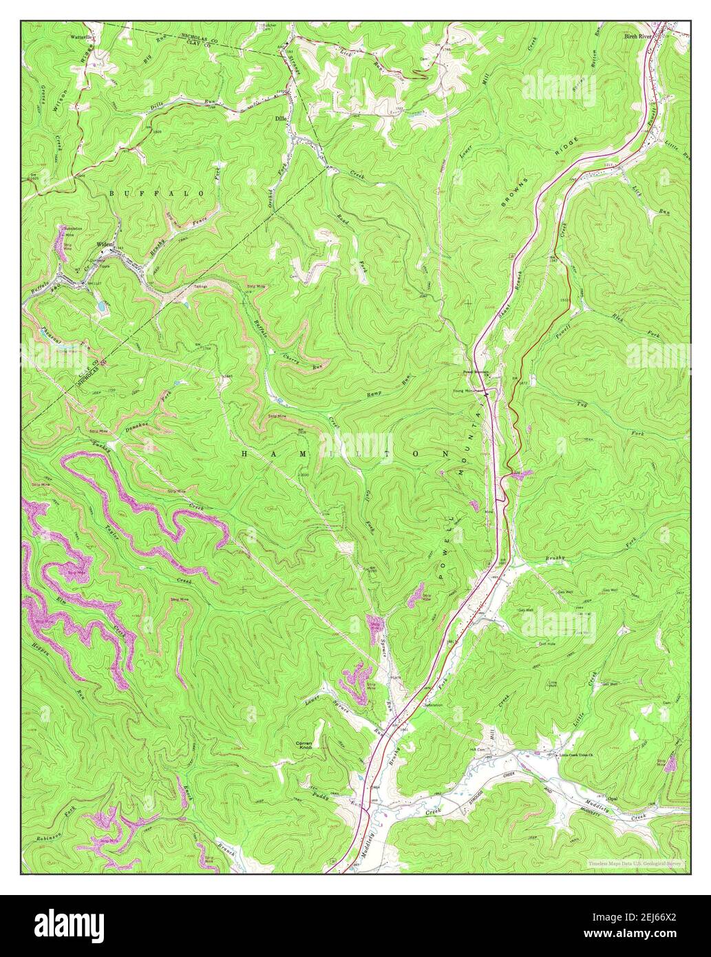 Widen, West Virginia, map 1967, 1:24000, United States of America by ...