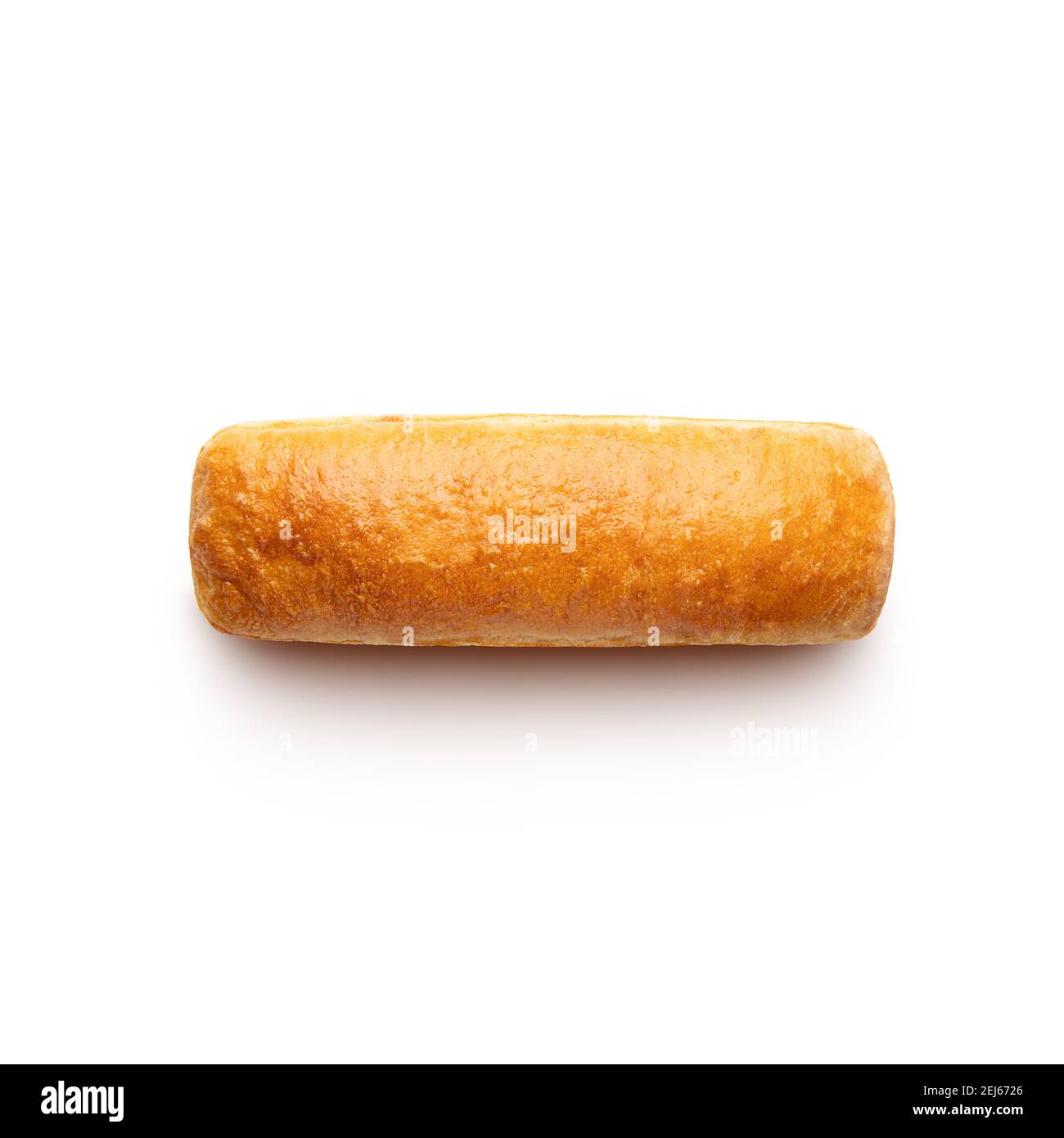 Baked block corn bread isolated on white background. Top view Stock ...