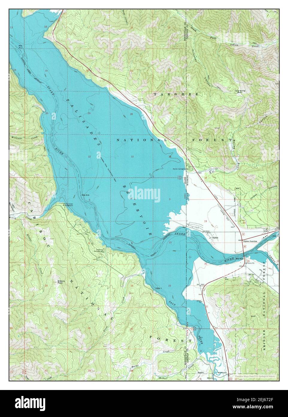 Alpine, Wyoming, map 1966, 1:24000, United States of America by ...