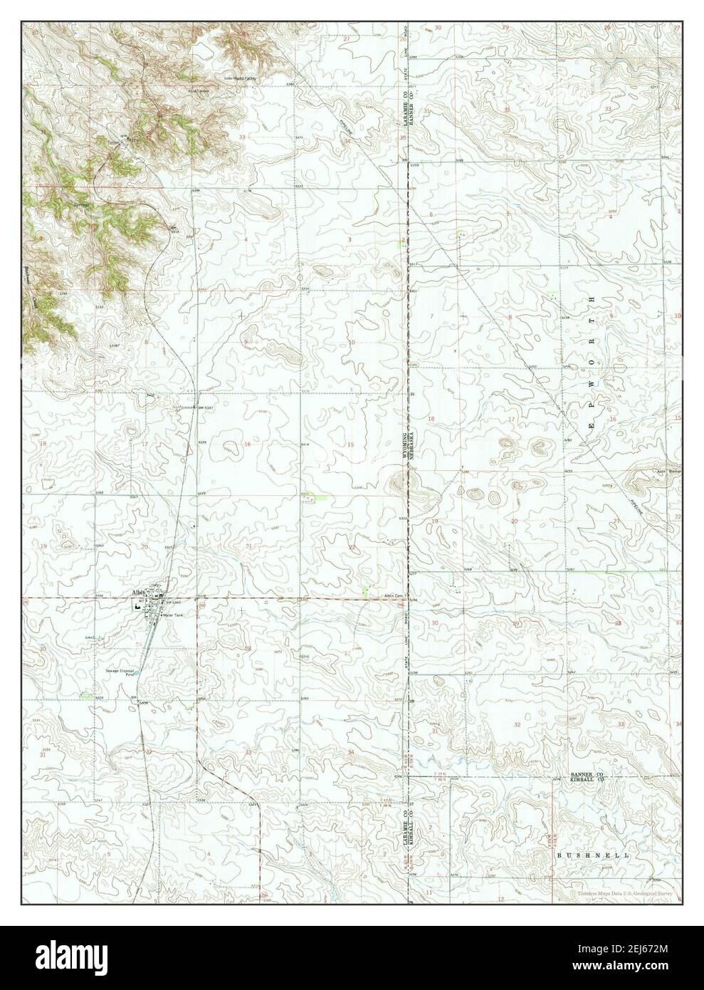 Map of albin wyoming hi-res stock photography and images - Alamy