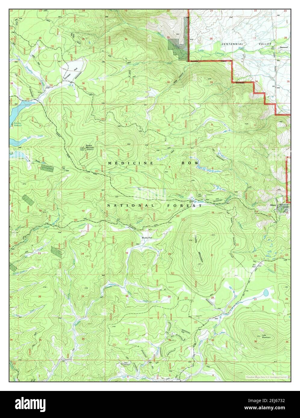 Albany, Wyoming, map 1992, 1:24000, United States of America by ...