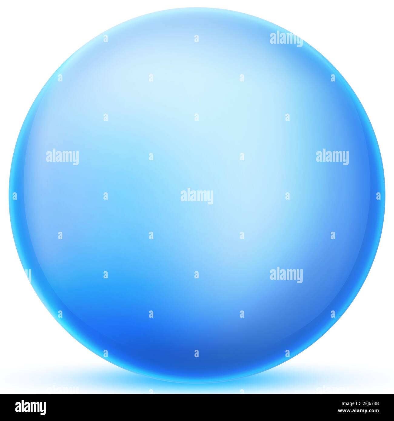 Glass blue ball or precious pearl. Glossy realistic ball, 3D abstract ...