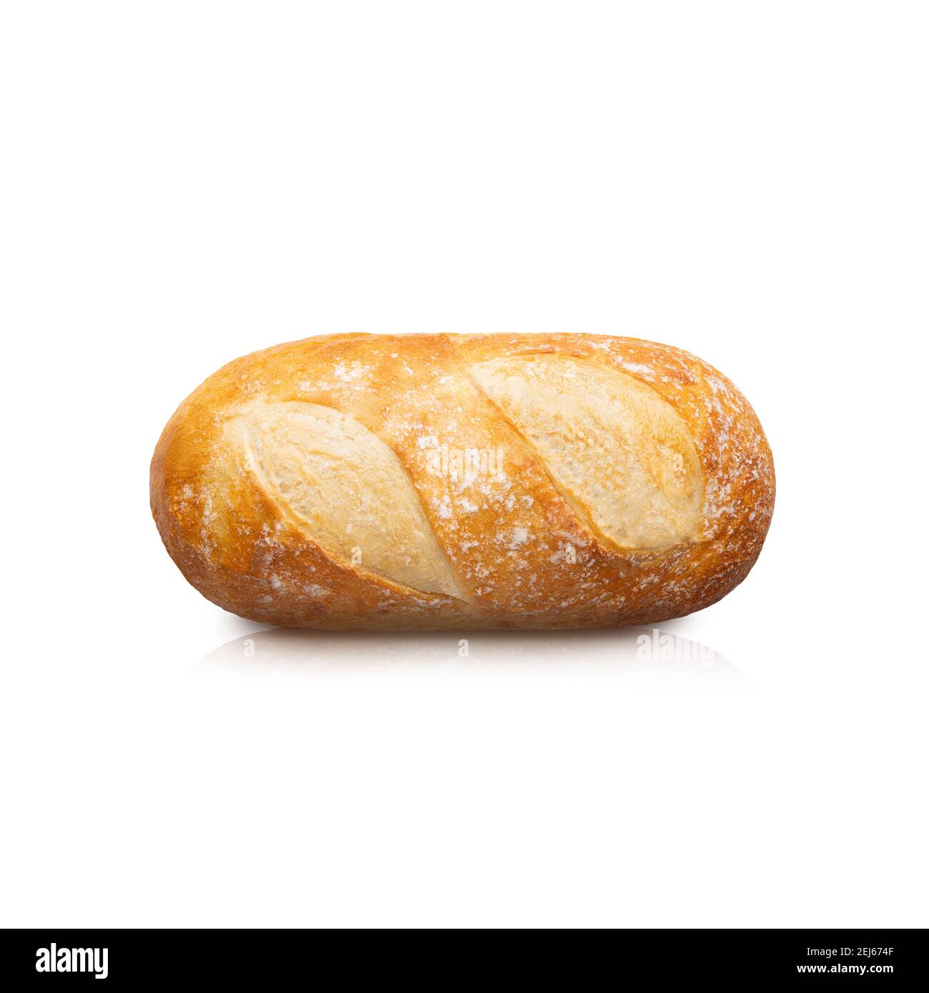 Loaf baked bread isolated on white background Stock Photo - Alamy