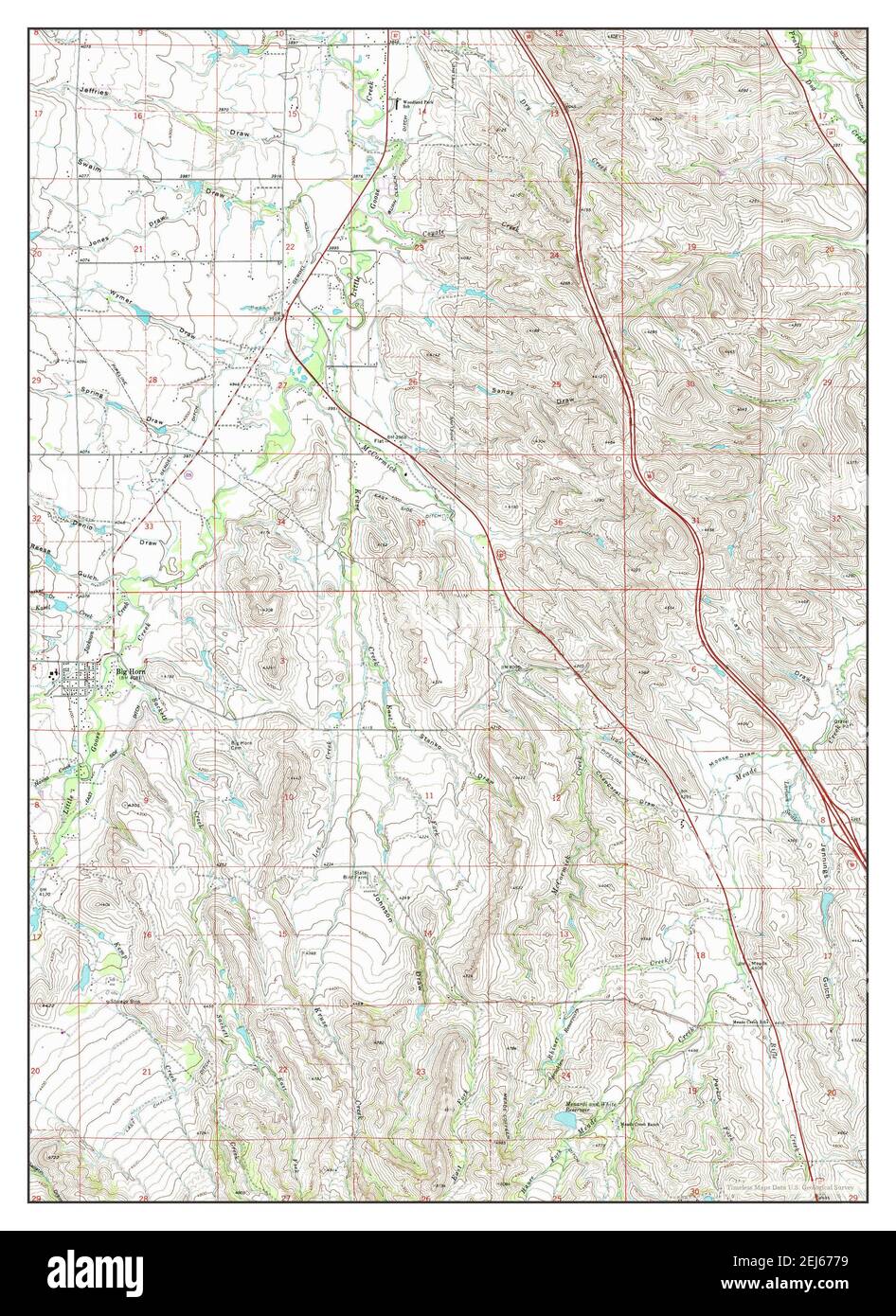 Map of big horn Cut Out Stock Images & Pictures - Alamy
