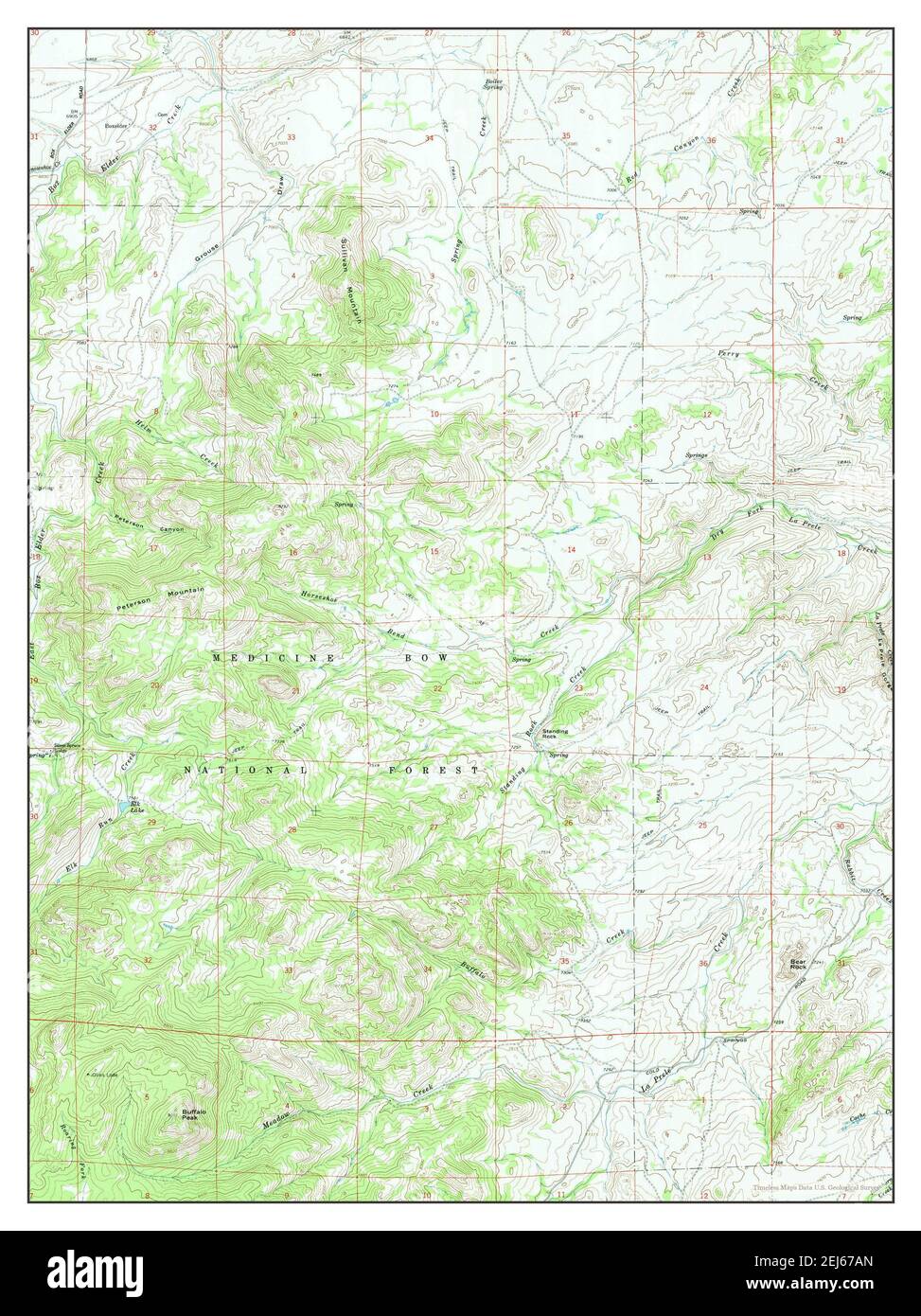 Buffalo Peak, Wyoming, map 1964, 1:24000, United States of America by ...