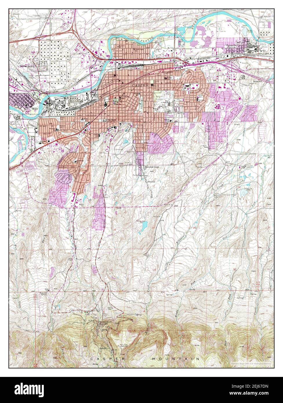 Casper, Wyoming, map 1961, 1:24000, United States of America by ...
