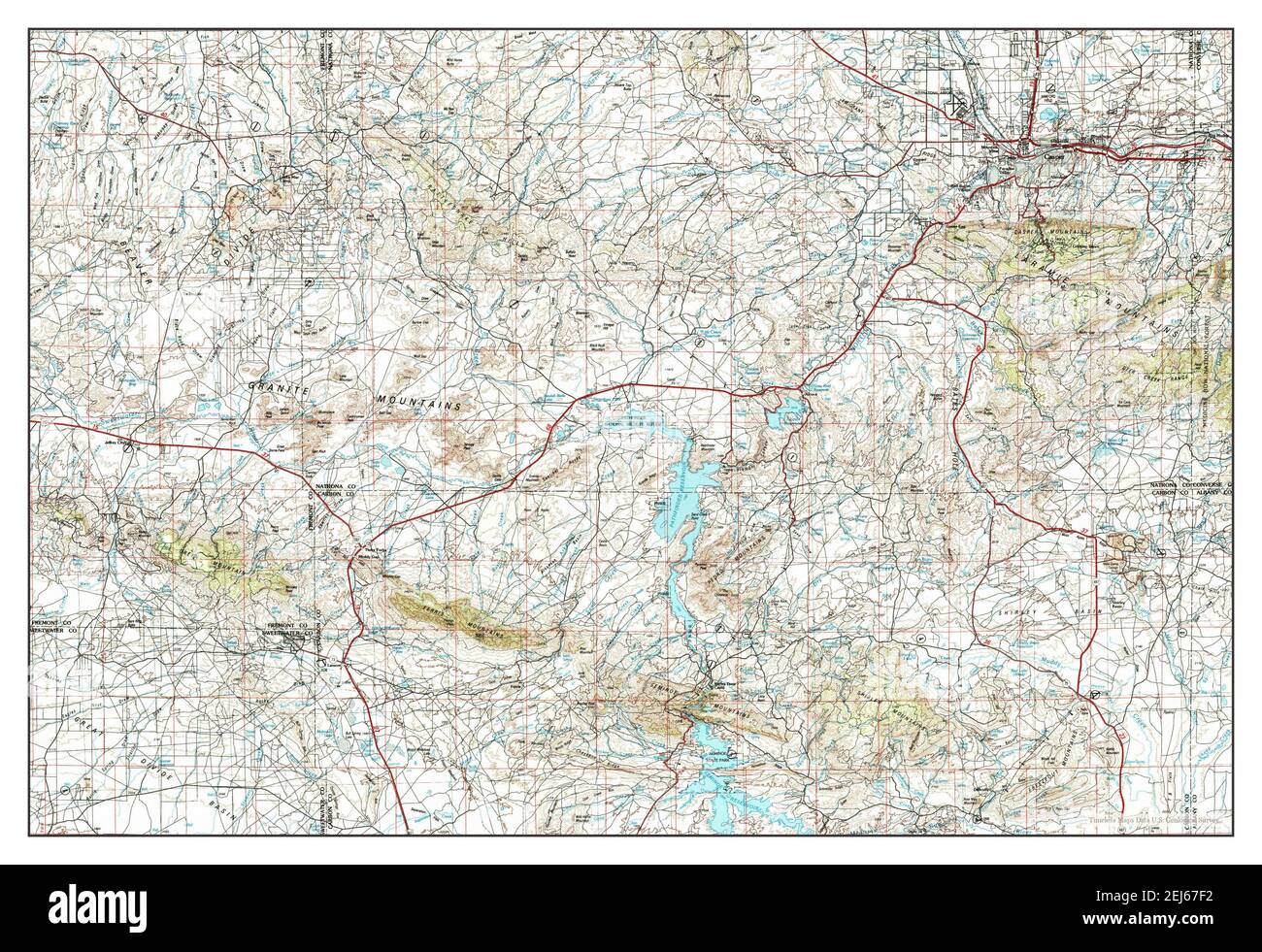 Map of casper wyoming hi-res stock photography and images - Alamy