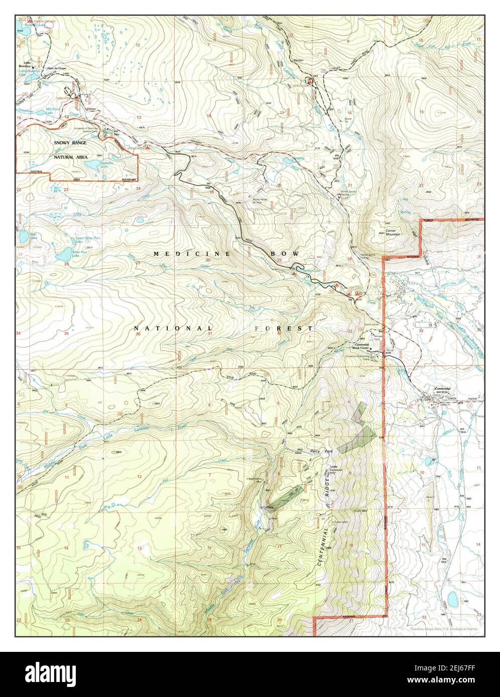 Centennial, Wyoming, map 1992, 1:24000, United States of America by ...