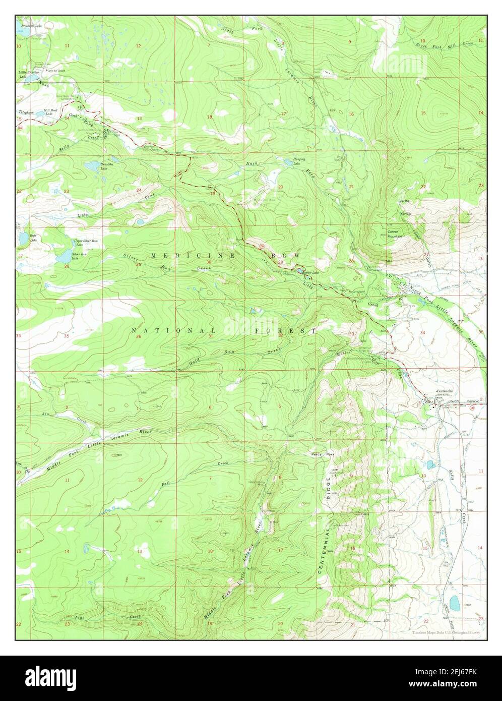 Centennial, Wyoming, map 1961, 1:24000, United States of America by ...