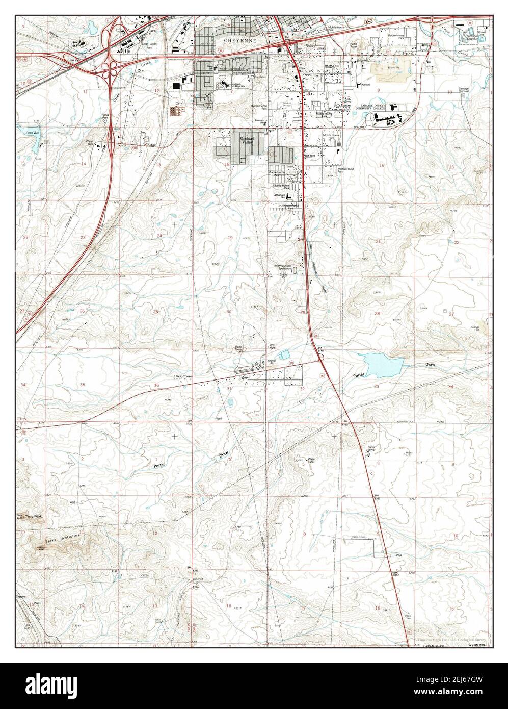 Cheyenne South, Wyoming, map 1994, 1:24000, United States of America by ...