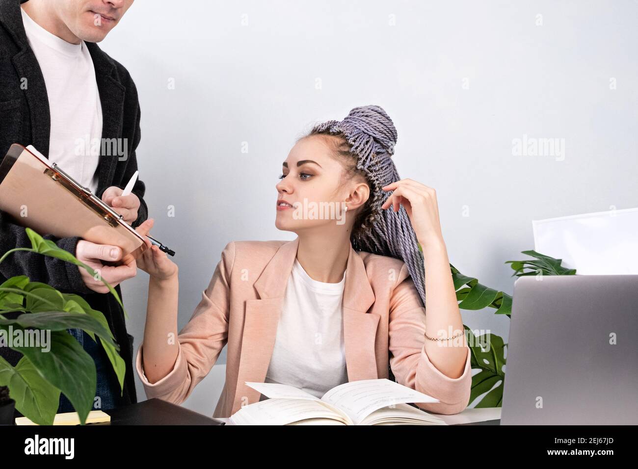 Female power, woman director, business concept. Young confident ...