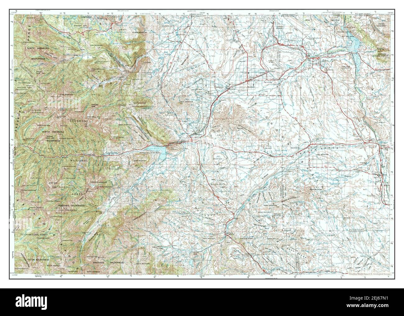 Cody, Wyoming, map 1955, 1:250000, United States of America by Timeless ...