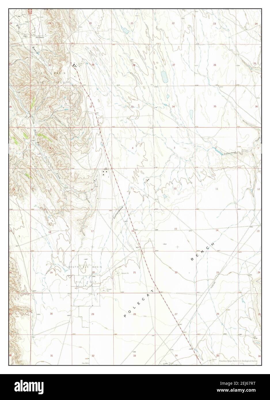 Elk Basin Wyoming Map 1966 124000 United States Of America By Timeless Maps Data Us