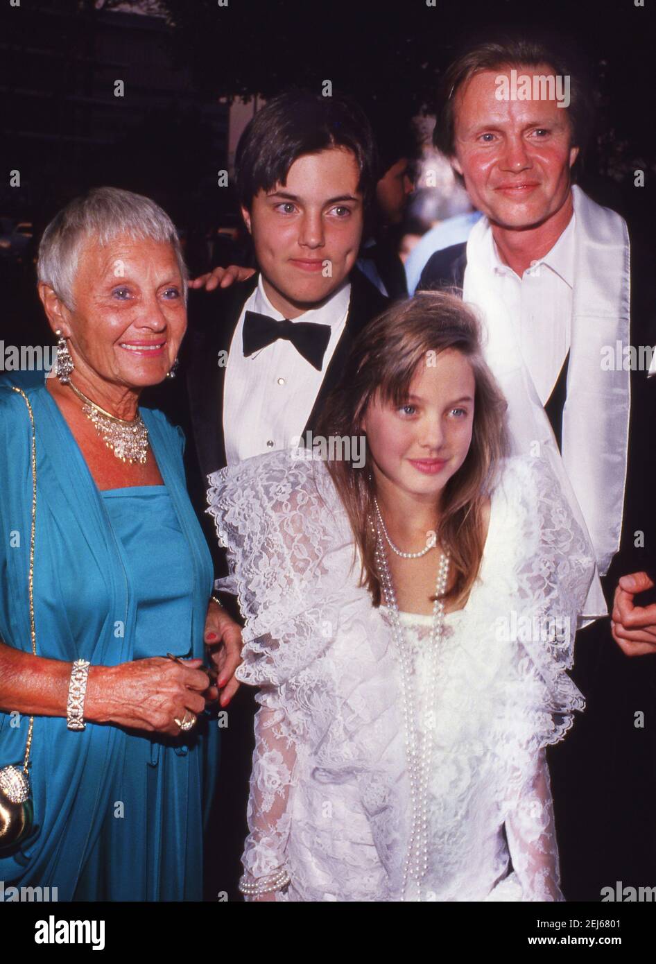 Barbara Voight, James Haven, Angelina Jolie and Jon Voight at the 58th ...