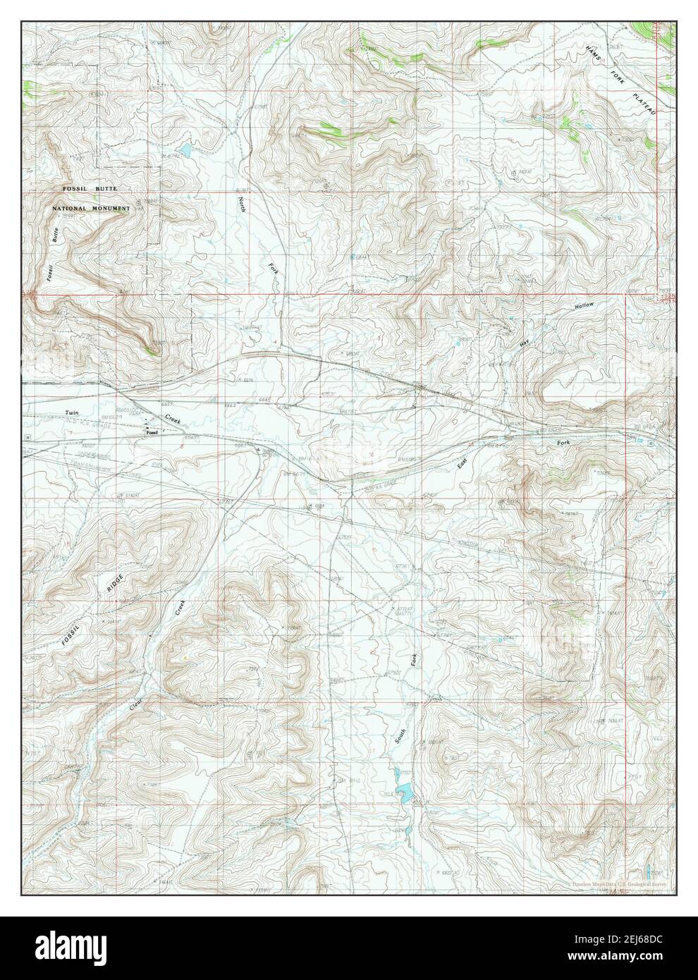 Fossil, Wyoming, map 1985, 1:24000, United States of America by ...