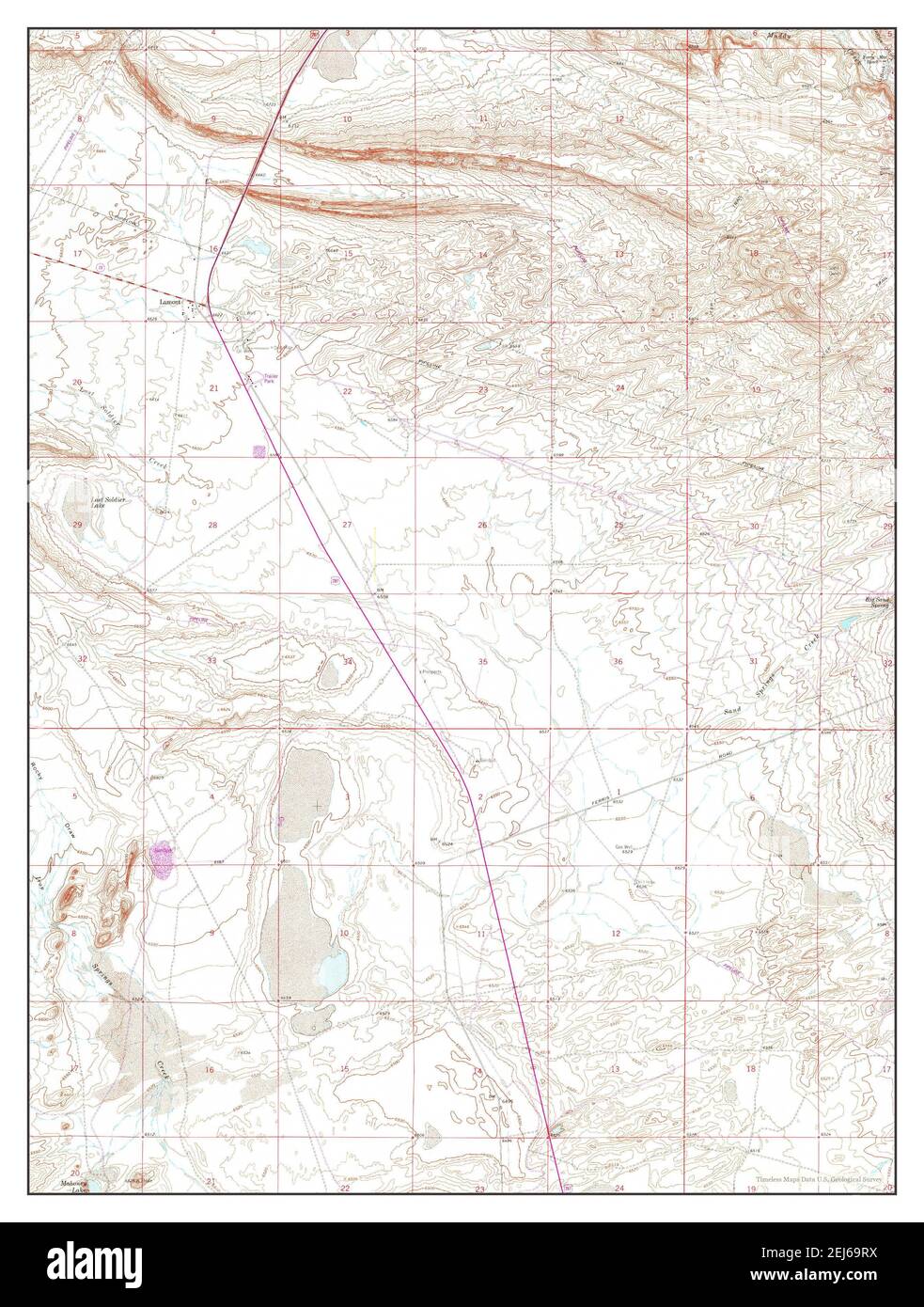 Lamont, Wyoming, map 1961, 1:24000, United States of America by ...
