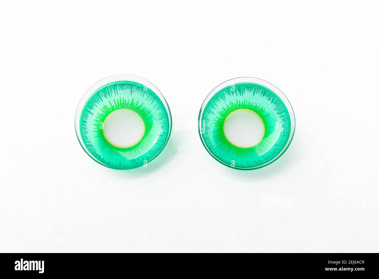 Contact lenses on white background Stock Photo - Alamy