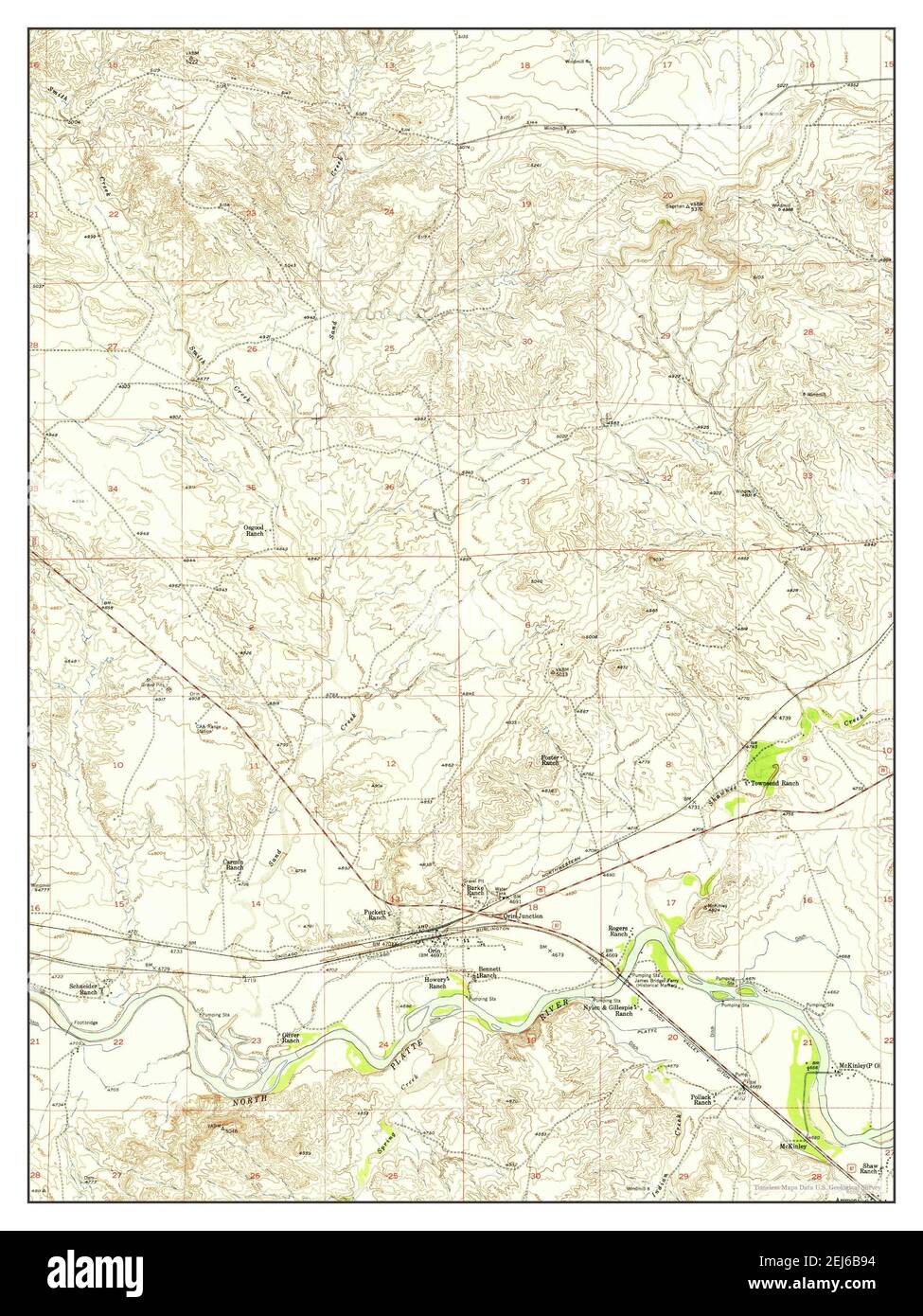 Orin, Wyoming, map 1950, 1:24000, United States of America by Timeless ...