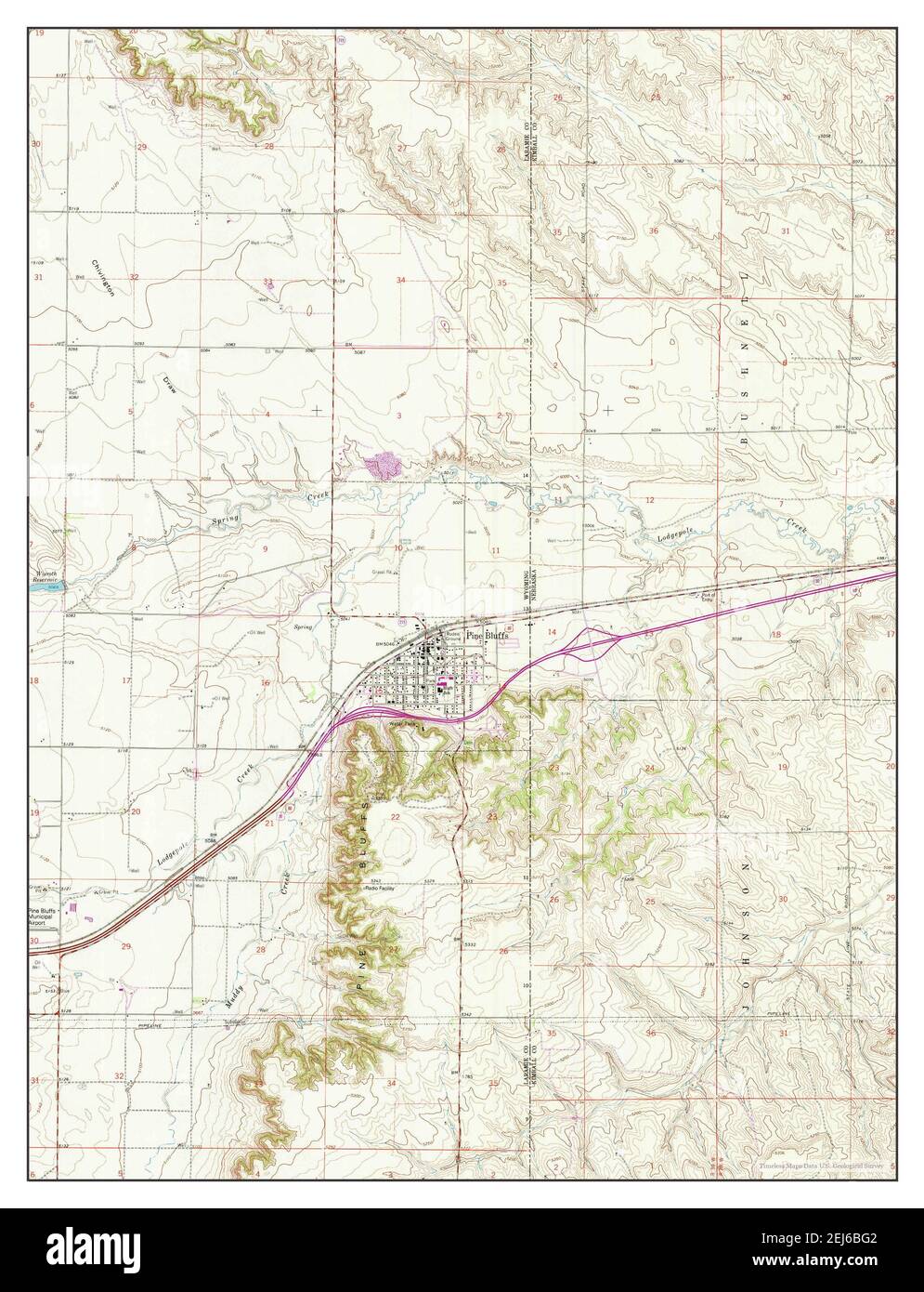 Map of pine bluffs wyoming hi-res stock photography and images - Alamy