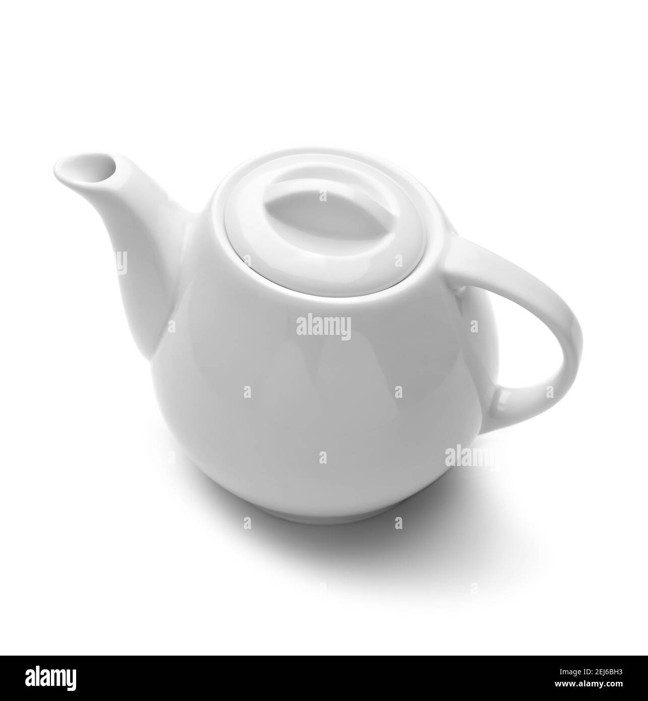 Stylish teapot on white background Stock Photo - Alamy