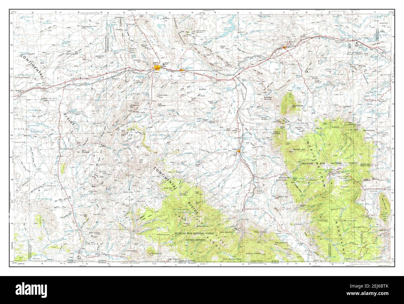 Rawlins wyoming map Cut Out Stock Images & Pictures - Alamy