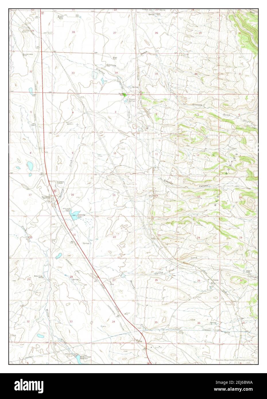 Red Buttes, Wyoming, map 1963, 1:24000, United States of America by ...
