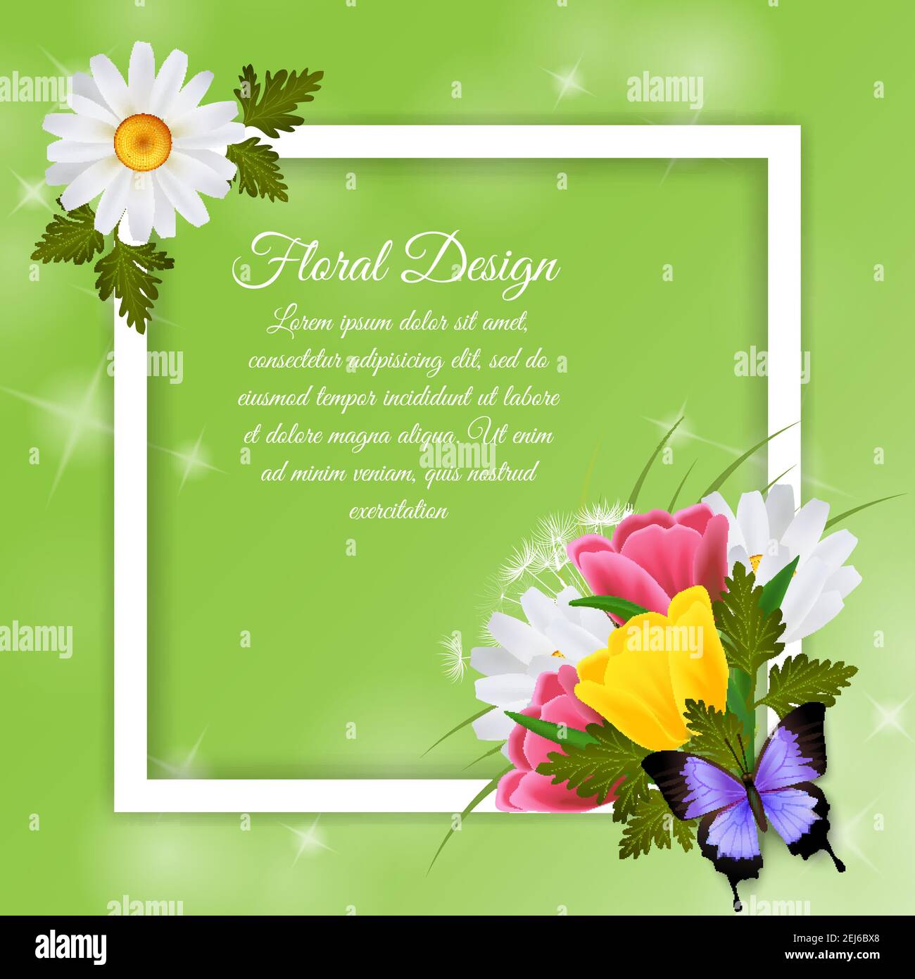 8 march holiday realistic frame with colorful floral design and text ...