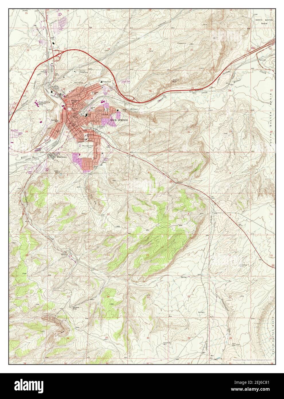Map of rock springs hi-res stock photography and images - Alamy