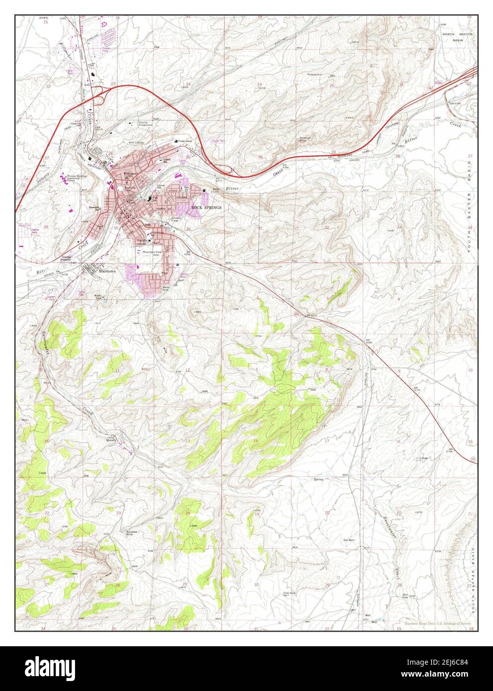 Rock springs wyoming map Cut Out Stock Images & Pictures - Alamy